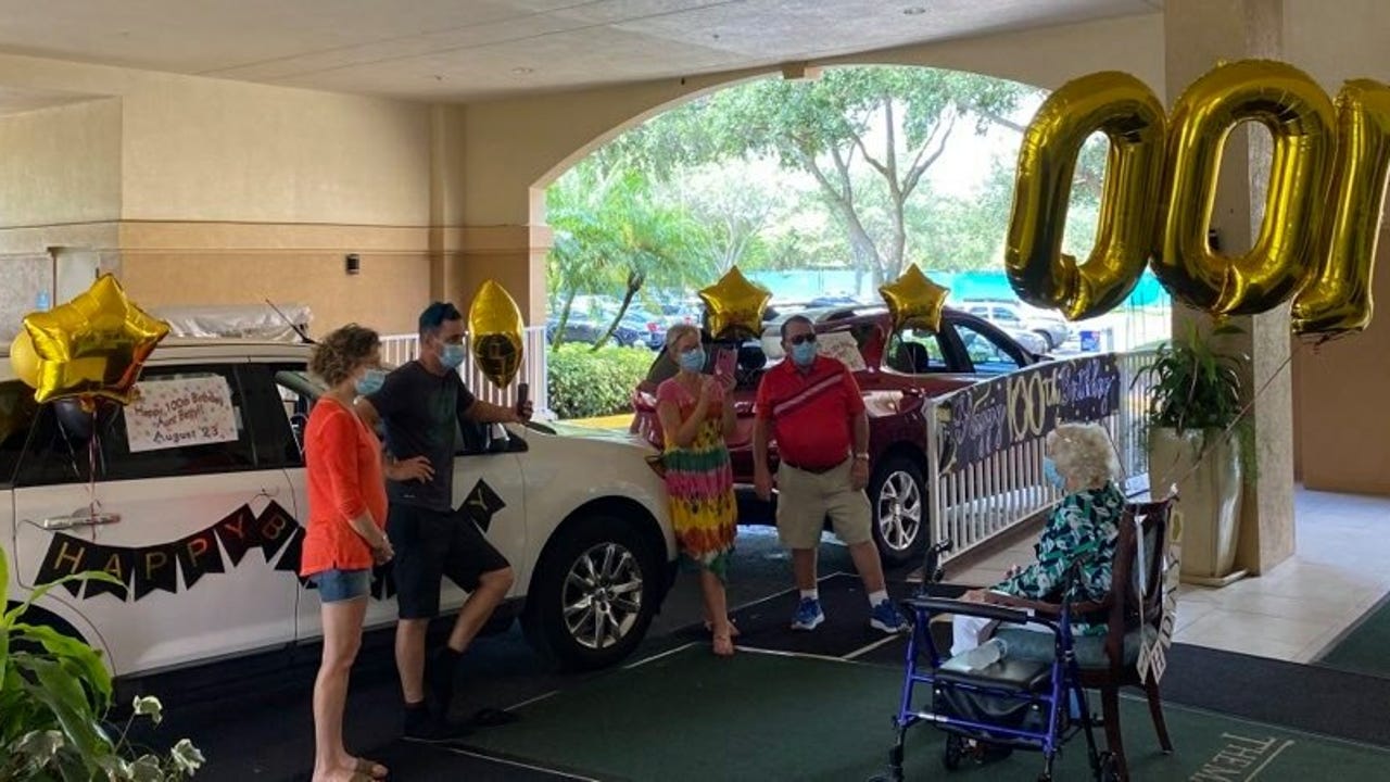 Family surprises Winter Park senior for 100th birthday with drive-thru ...