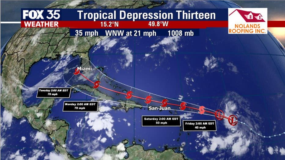 Florida in projected path of system that is likely to become Tropical ...