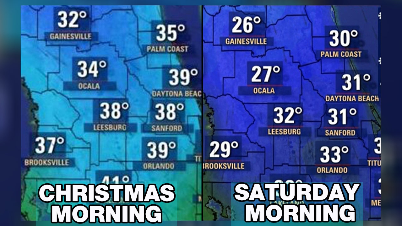 Cold temperatures arrive in Central Florida; 20s and 30s this weekend ...