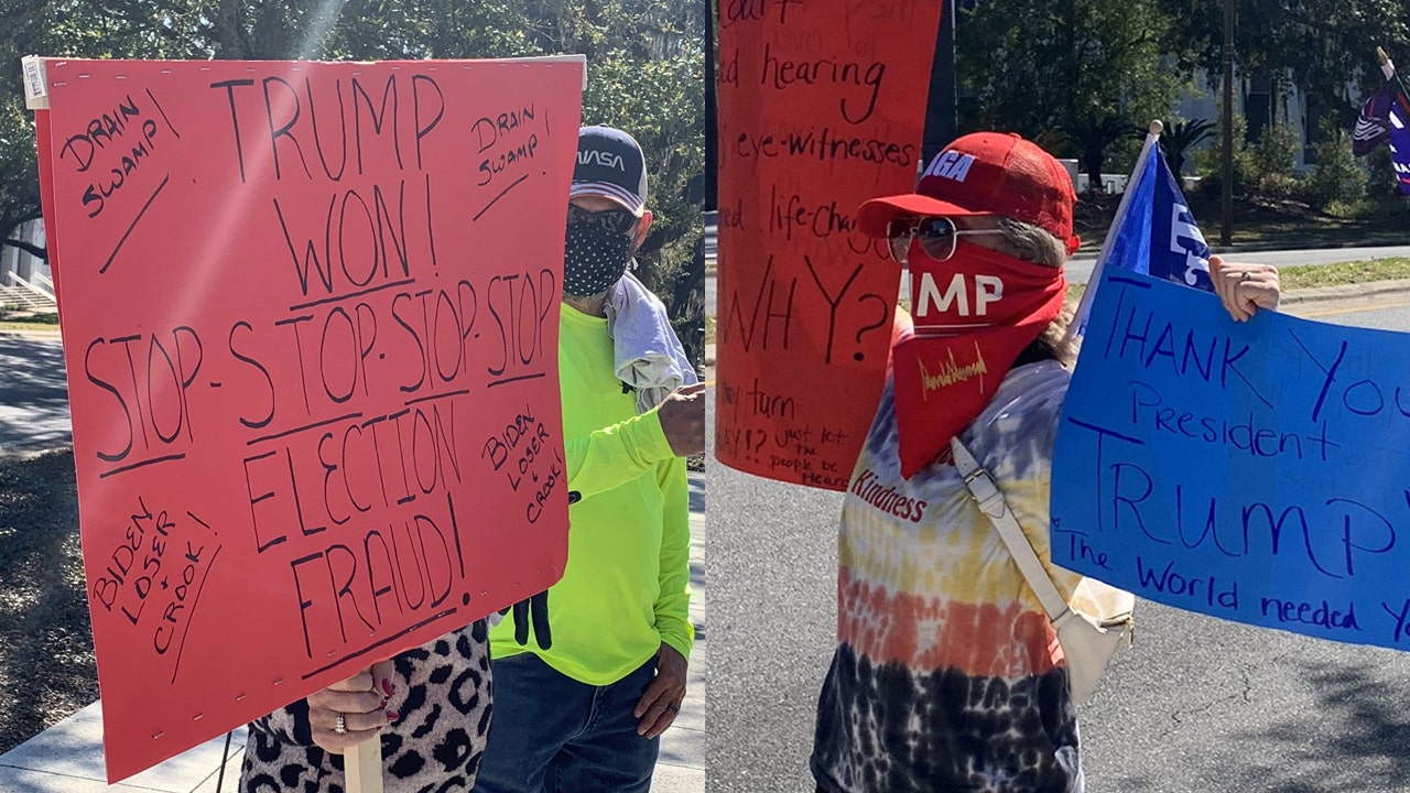 Protesters gather at Florida Capitol on day of Biden's Inauguration ...