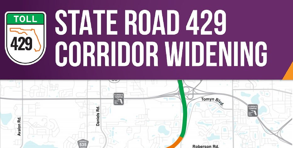 429 Toll Road Map Widen Western Beltway (SR 429) PD&E – Florida's