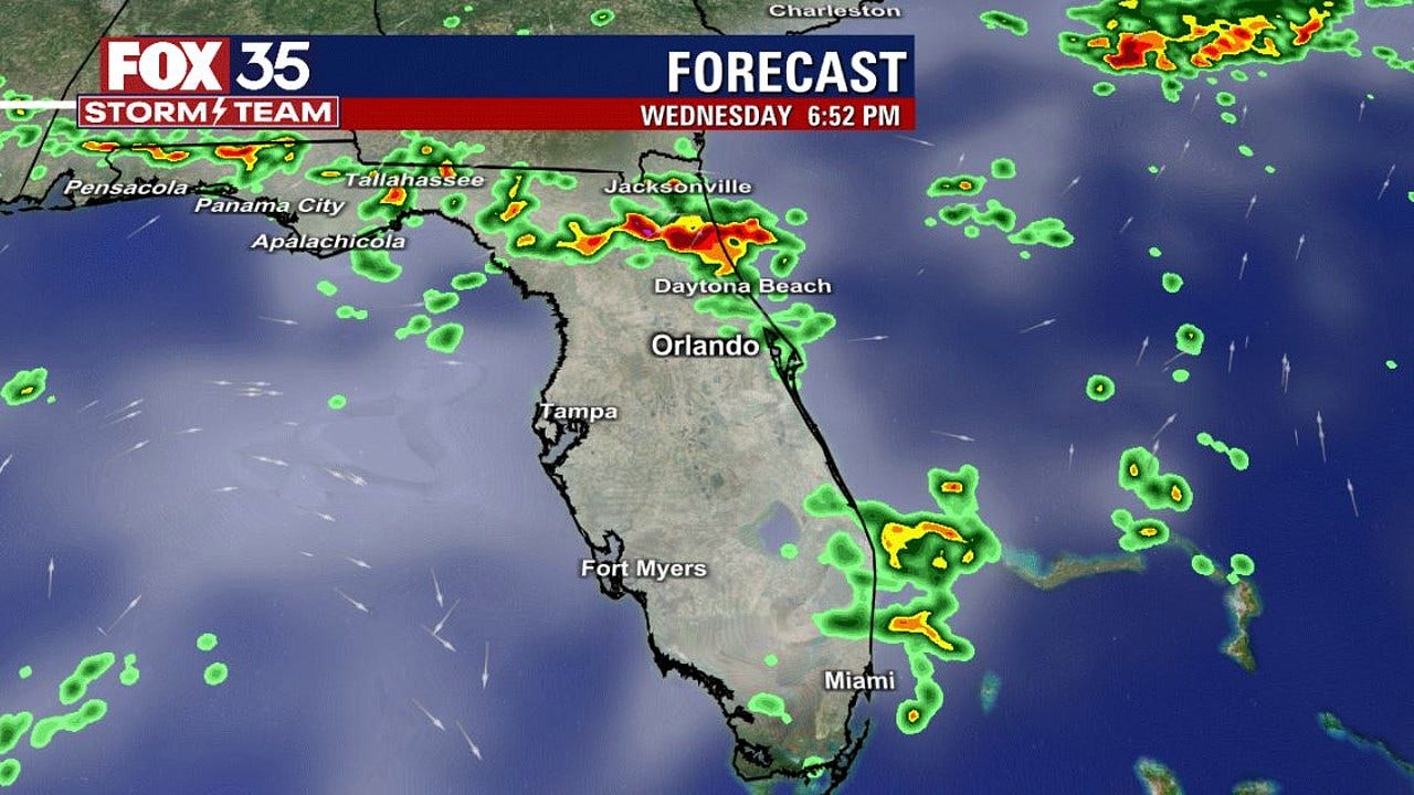 Storms quiet down after firing up across Central Florida on Wednesday ...
