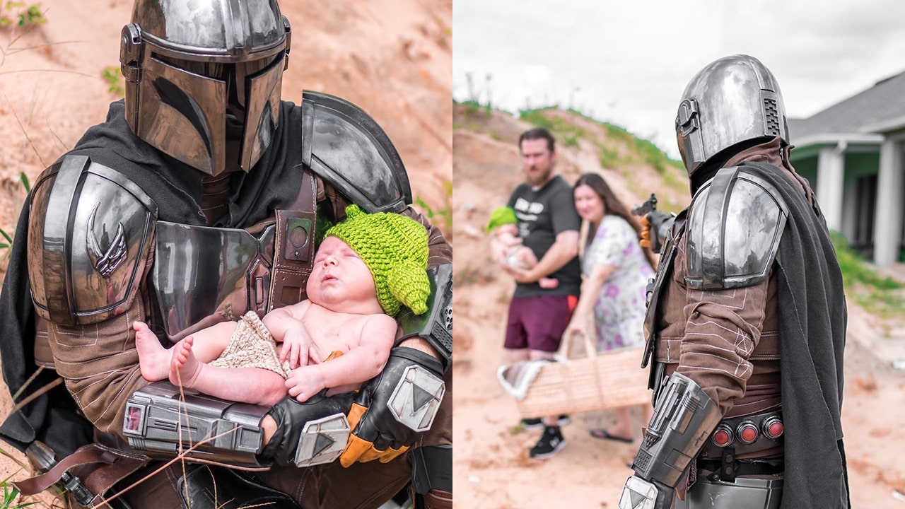 Florida couple welcomes newborn with Mandalorian-themed photoshoot ...