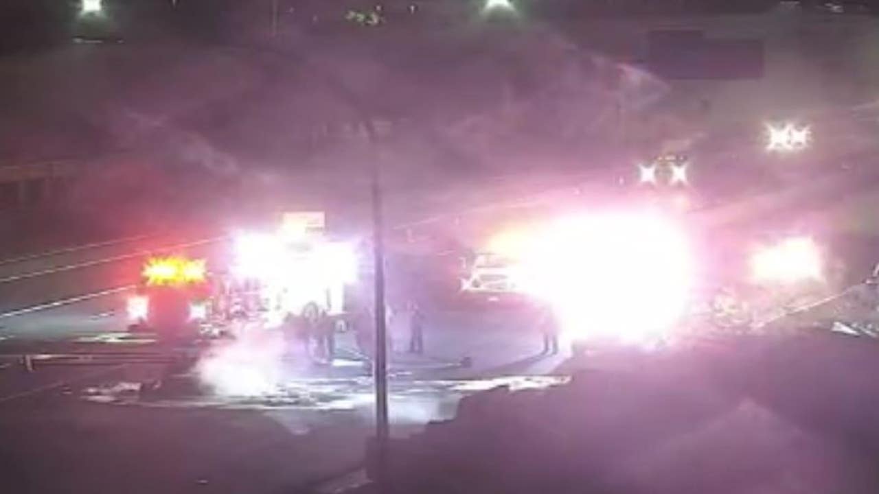 Vehicle engulfed in flames on I-4 near Universal, video shows | FOX 35 ...
