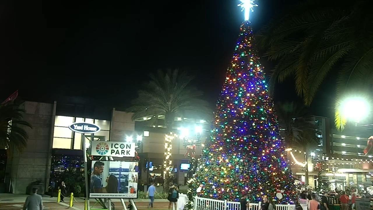 ICON Park lighting of 50-foot Christmas Tree | FOX 35 Orlando