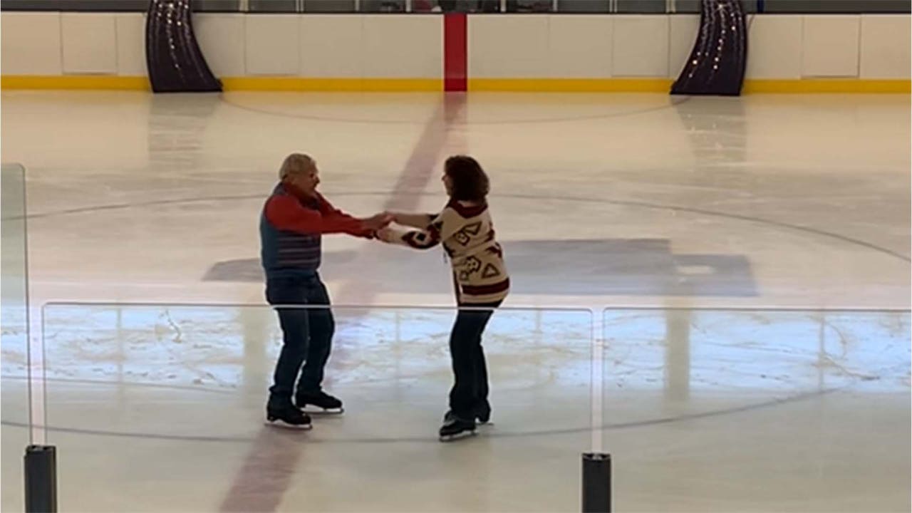 77-year-old dad battling 2 forms of cancer nails ice skating routine in ...