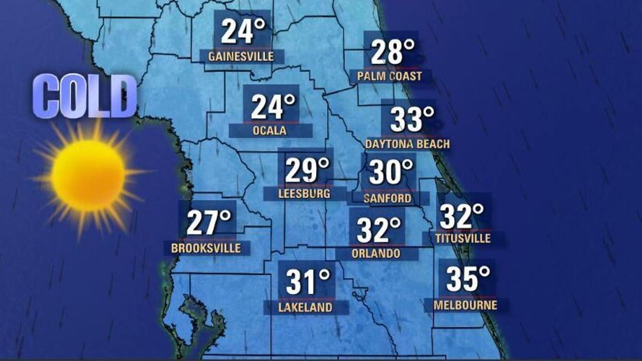 Coldest weather in nearly 4 years on the way to Central Florida | FOX ...