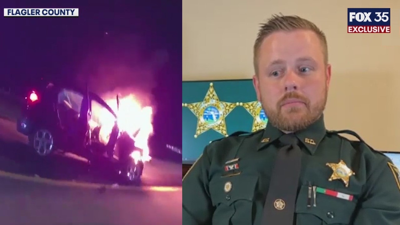 Hero detective speaks about fiery rescue on I-95 | FOX 35 Orlando