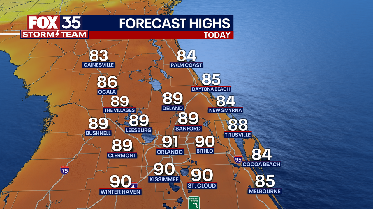 Orlando weather: Toasty day with a slight chance for storms in Central ...