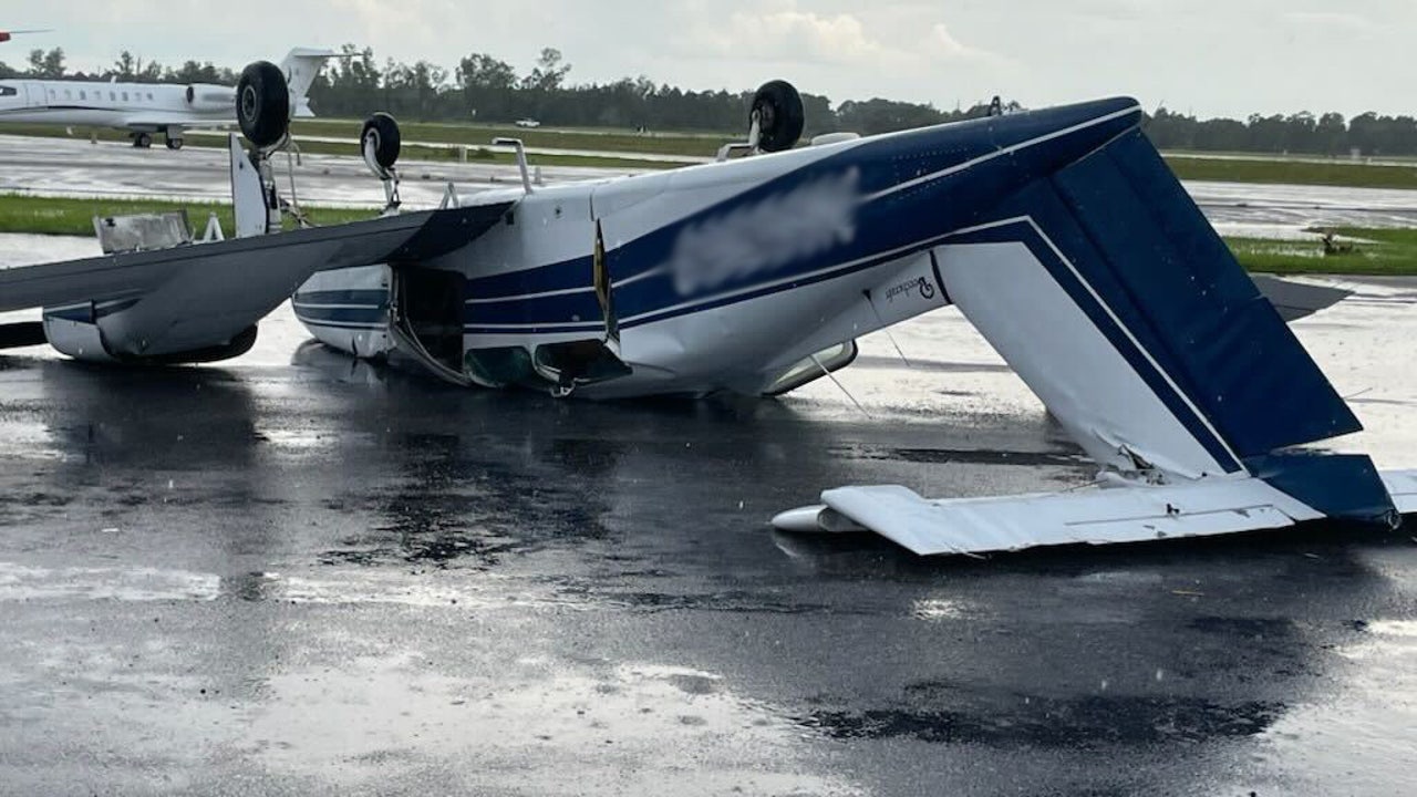 3 small planes flip over during severe storms in Kissimmee | FOX 35 Orlando