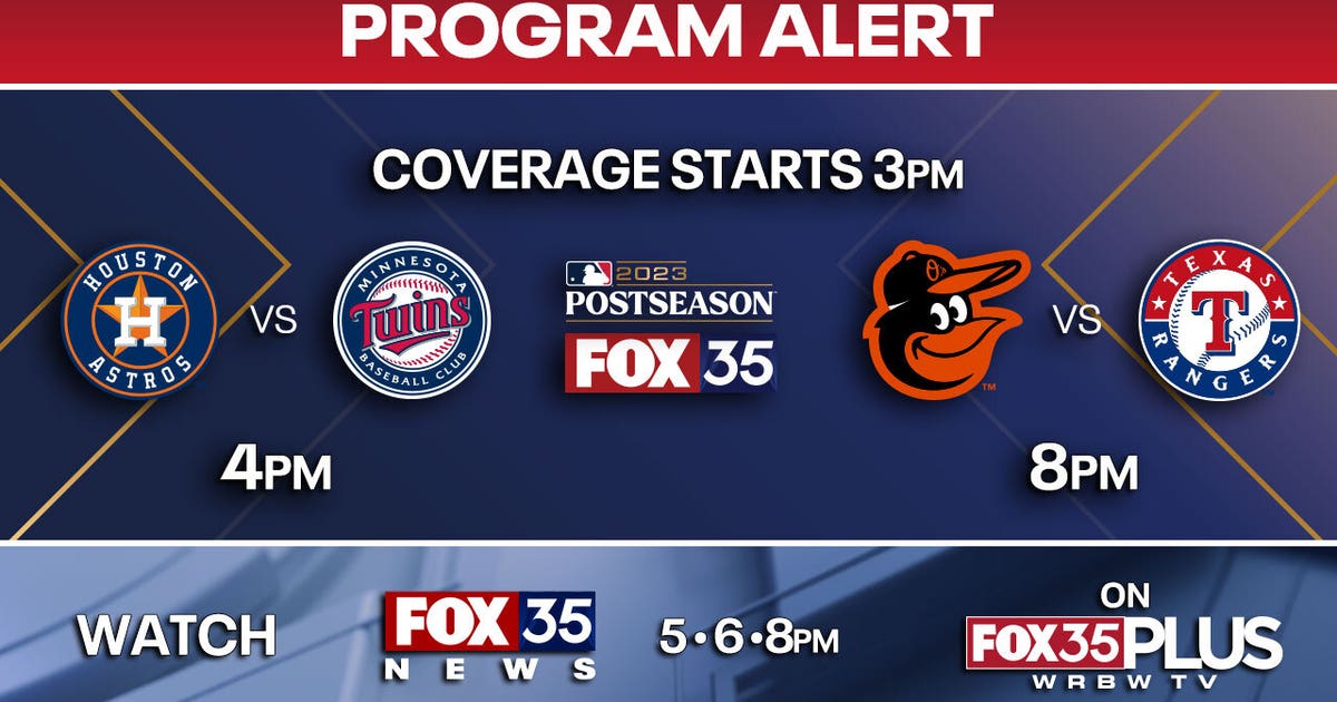 Programming note: How to watch FOX 35 News during 2023 MLB Playoffs ...