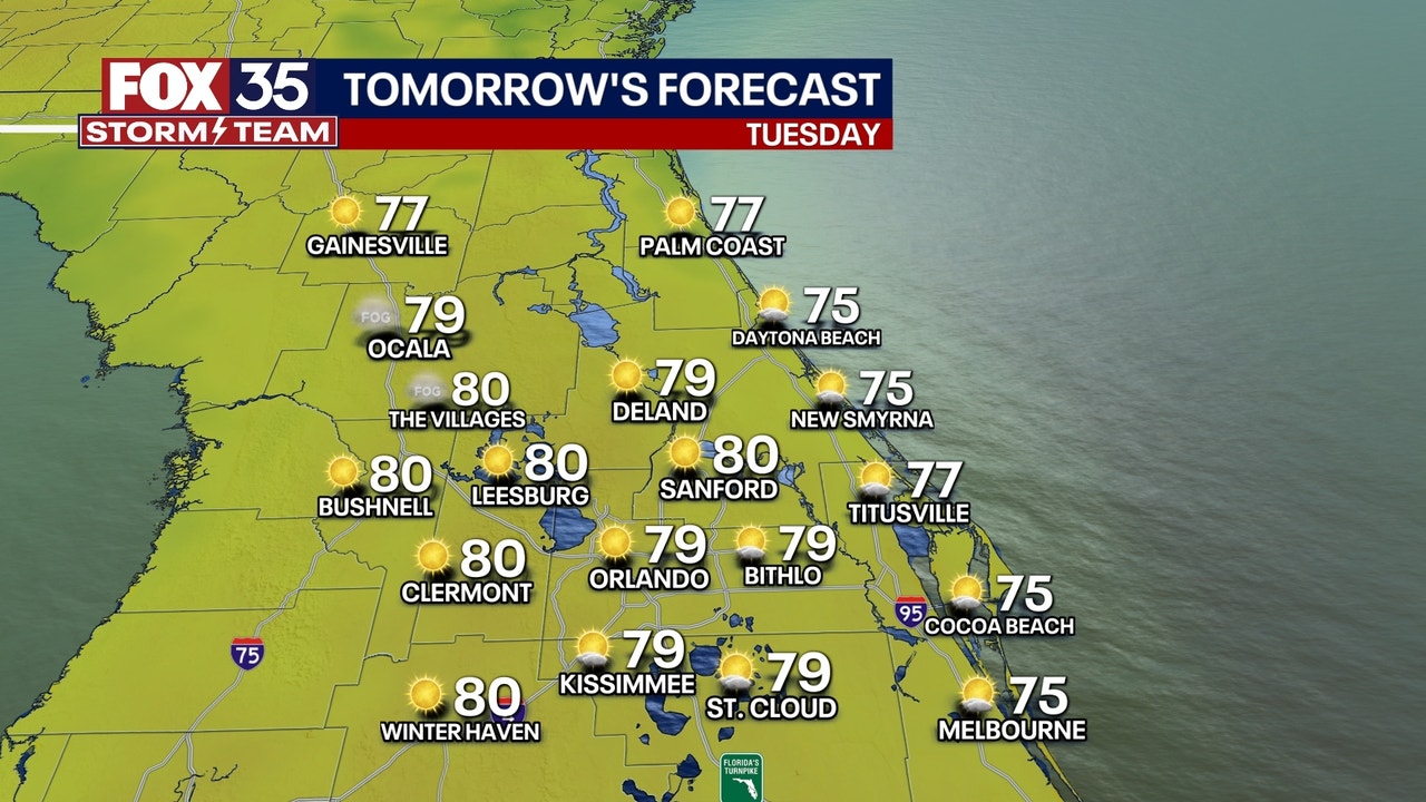 Orlando weather forecast: Temperatures warm up on Tuesday under sunny ...