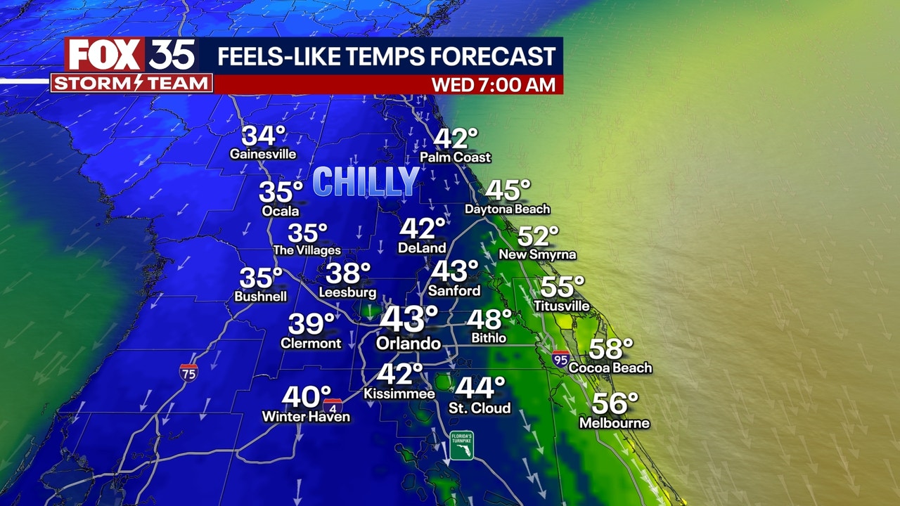 Orlando weather: Wednesday will be mostly sunny, chilly day across ...