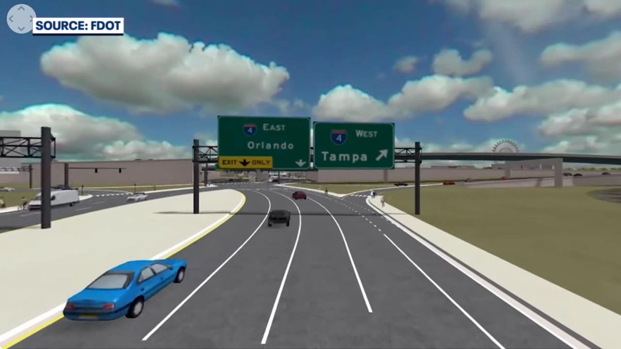 New traffic pattern opens at redesigned Sand Lake Road interchange with ...
