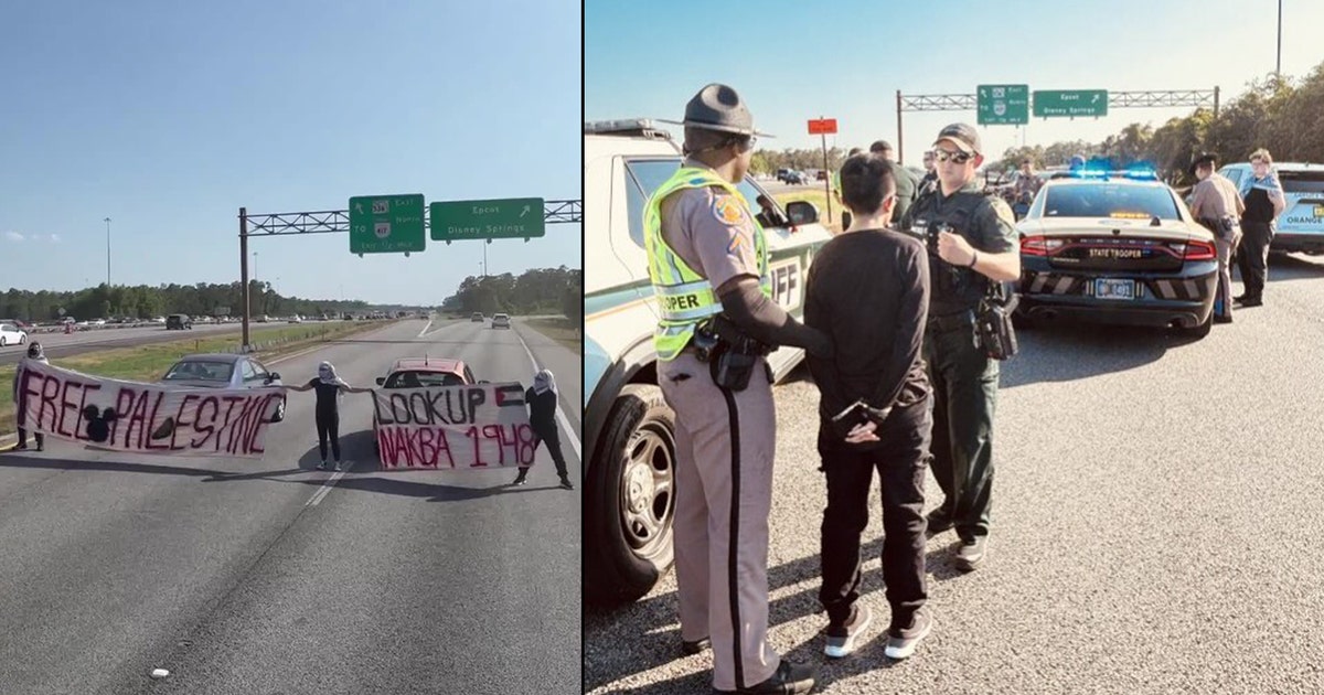 FHP: I-4 lanes blocked by pro-Palestine protesters near Disney World; 3 ...