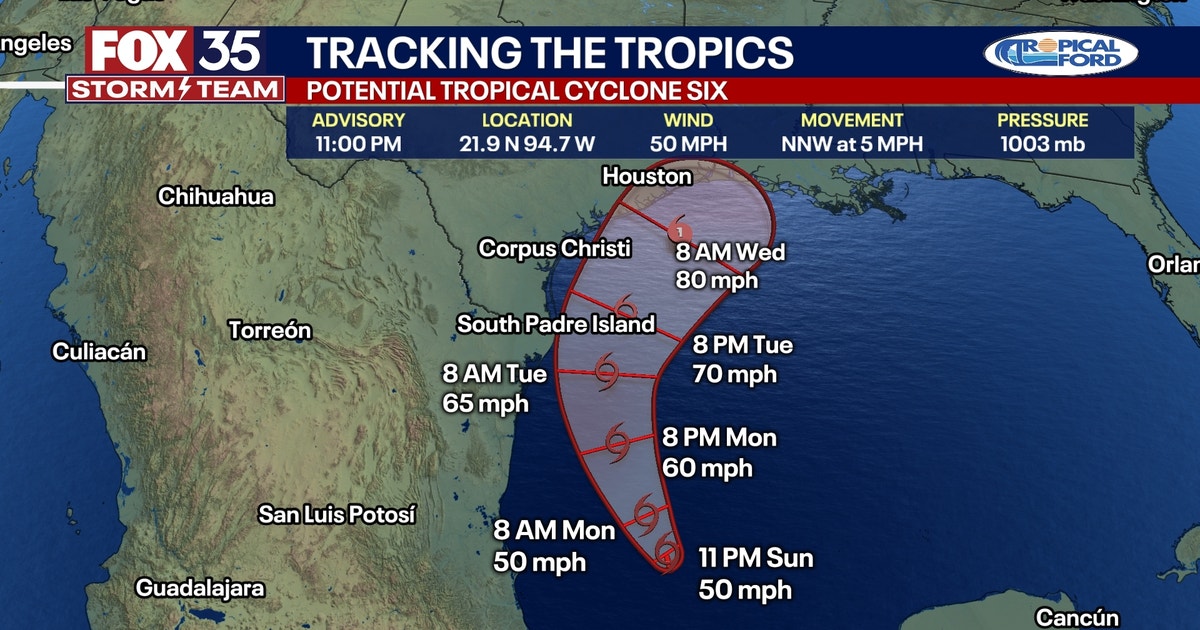 Potential Tropical Cyclone Six forms in Gulf of Mexico, expected to ...
