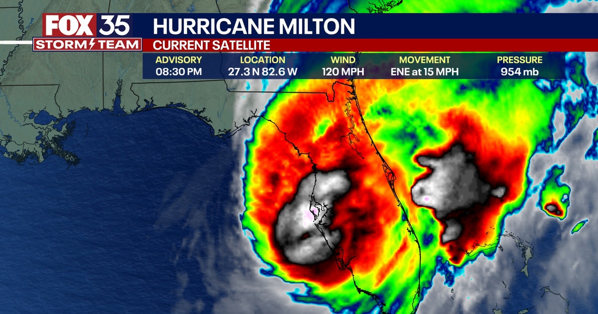 Hurricane Milton tracker: Path, cone, satellite image | FOX 35 Orlando
