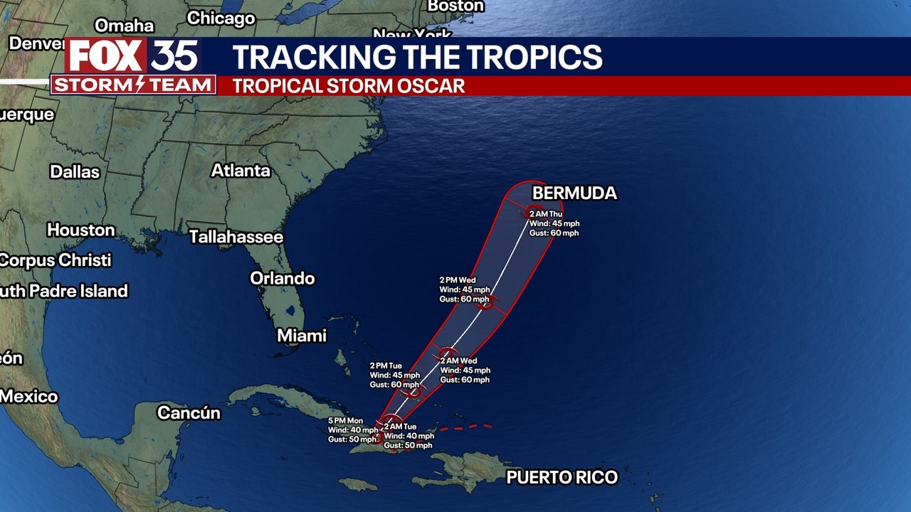 Tropical Storm Oscar set to track away from Florida | FOX 35 Orlando