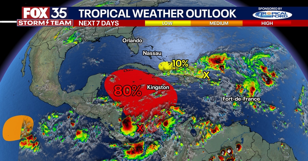 Invest 97L in Caribbean has high chance of becoming tropical depression ...