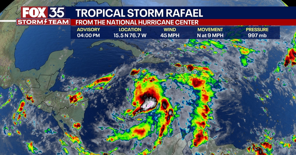Tropical Storm Rafael tracker: Latest path, spaghetti models | FOX 35 ...