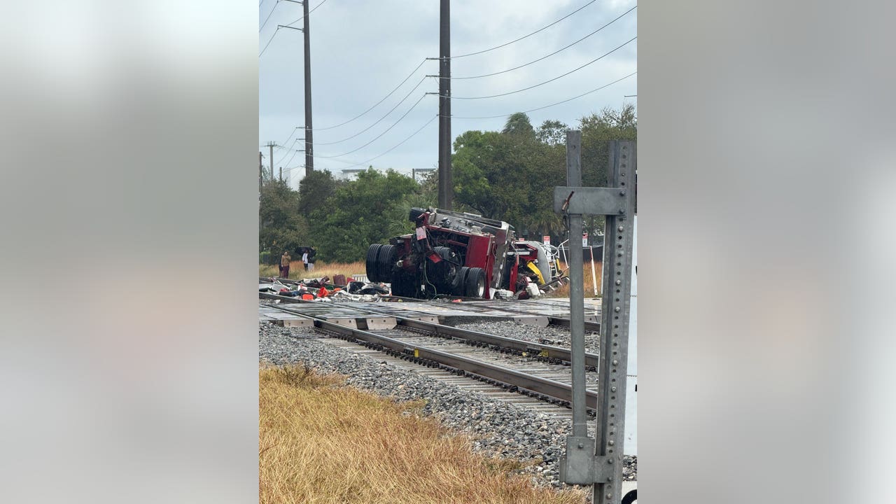 Firefighters, passengers hurt after Brightline train collides with fire ...