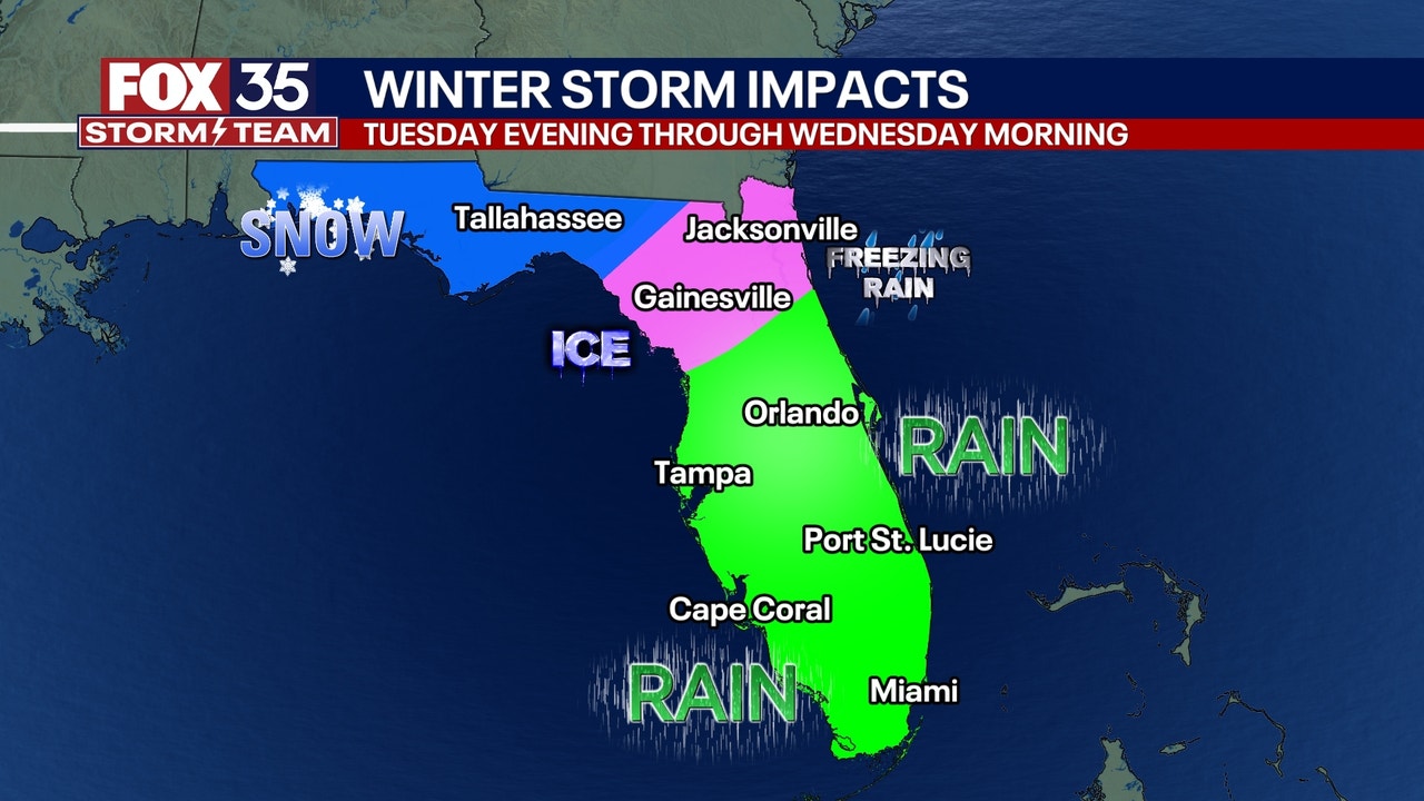 Orlando weather: Wet, chilly week ahead; Snow possible in Florida? See ...