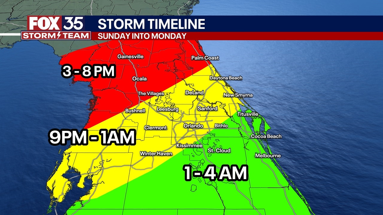 Severe weather threat this weekend in Florida: Timeline, Orlando ...