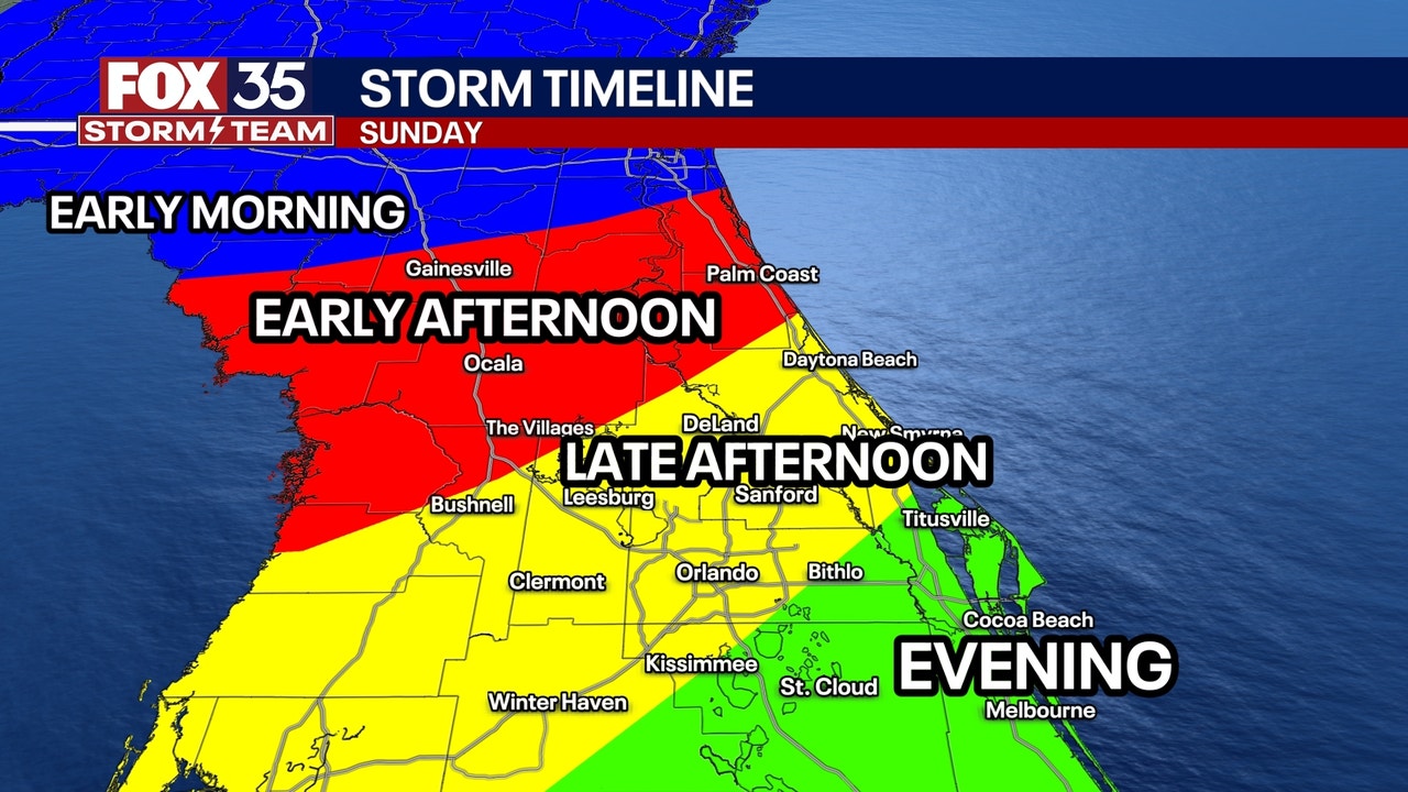 Severe weather expected this weekend in Florida: Timeline, Orlando ...