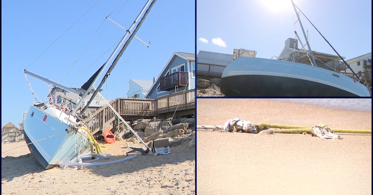 The story behind that giant sailboat marooned on New Smyrna Beach | FOX ...