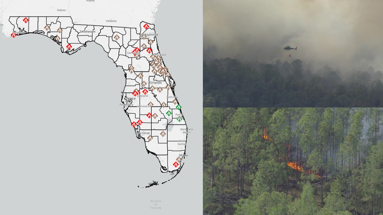 Florida wildfire map: Active fires burning in the state | FOX 35 Orlando