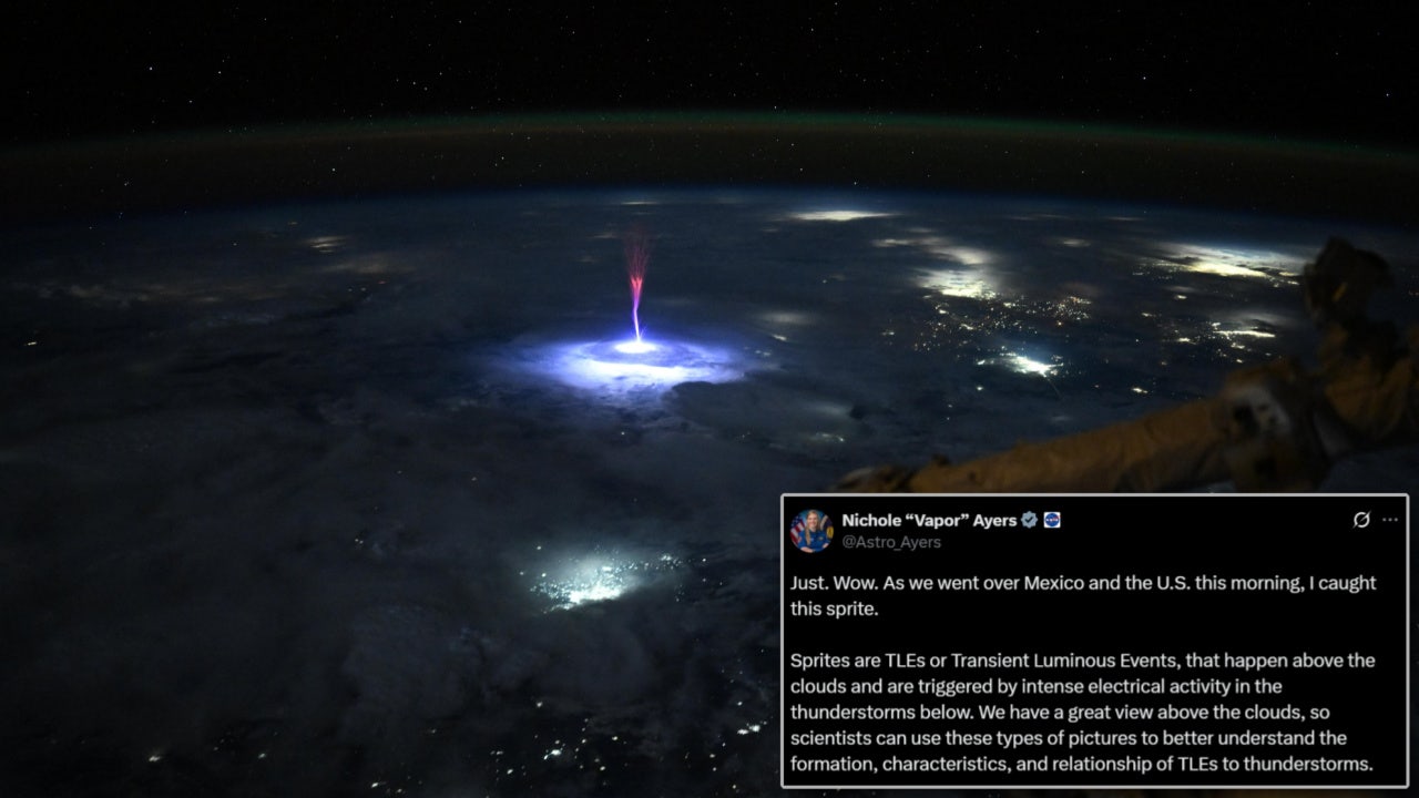 Astronaut photographs elusive luminous event from far above Earth ...