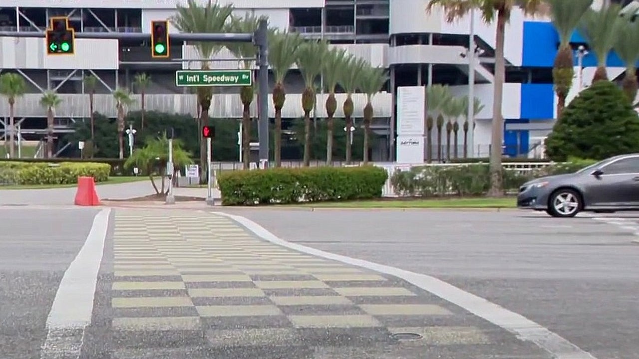 FDOT orders Daytona Speedway checkered crosswalk painted over in safety ...