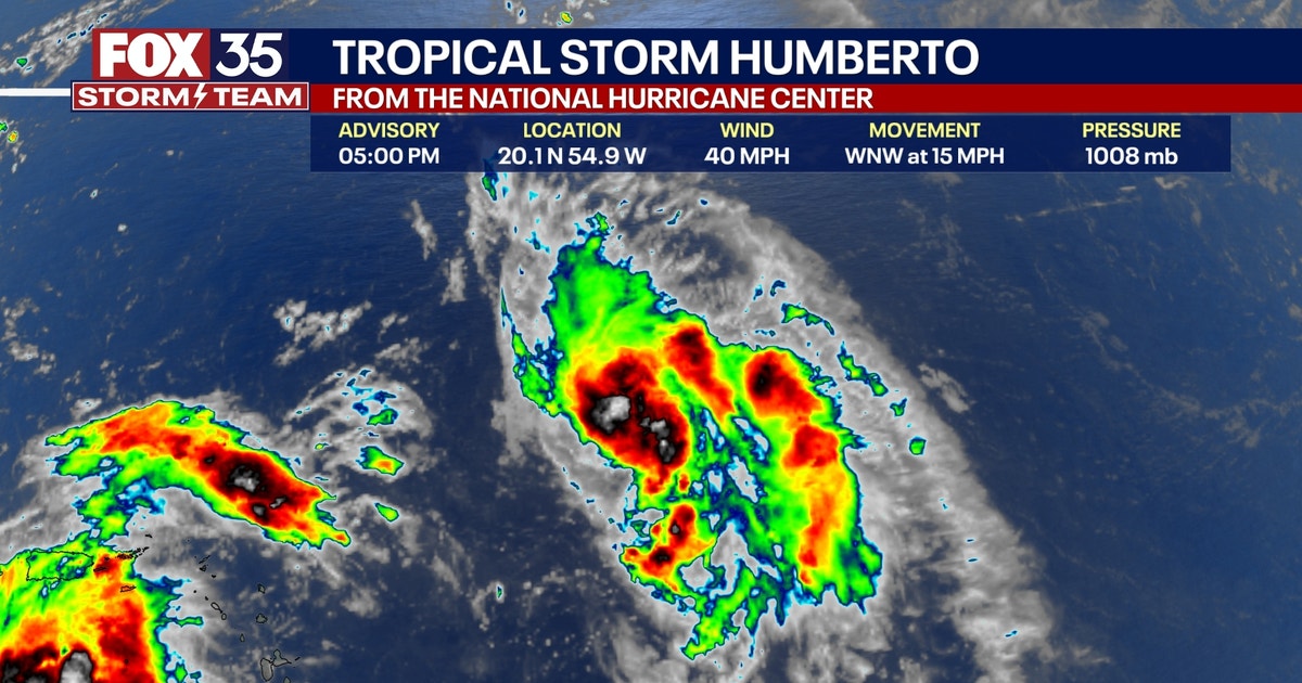 Tropical Storm Humberto forms in Atlantic, forecast to become Cat. 2 ...