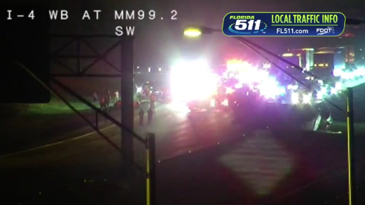 1 dead after crash between 2 tractor trailers, Tesla on I-4 in Lake ...