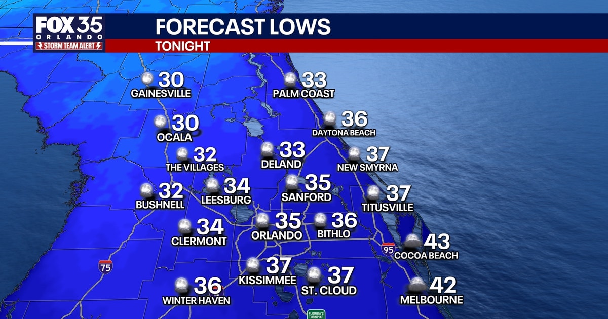 Orlando weather: Record cold temperatures Tuesday; forecast, timeline ...