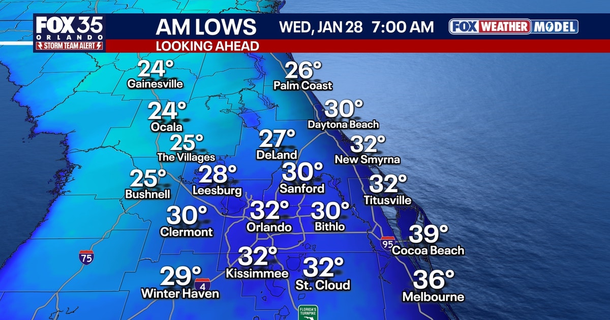 Orlando weather: Temperatures plunge as cold blast sweeps across ...