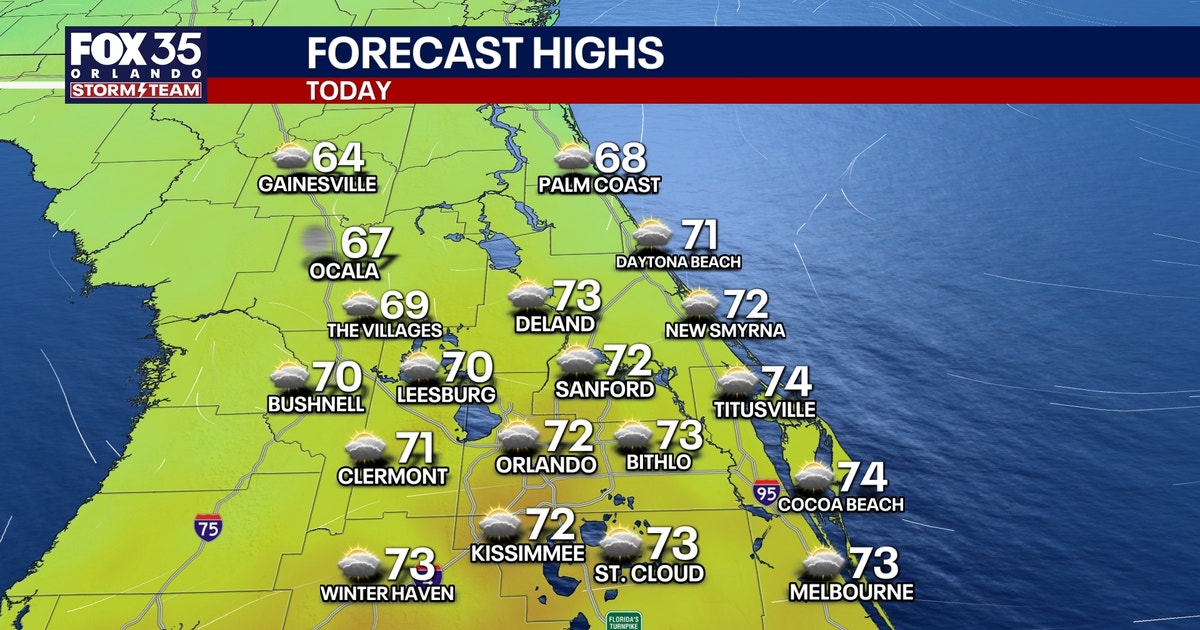 Orlando weather: Rain, cold temperatures arrive later this week | FOX ...