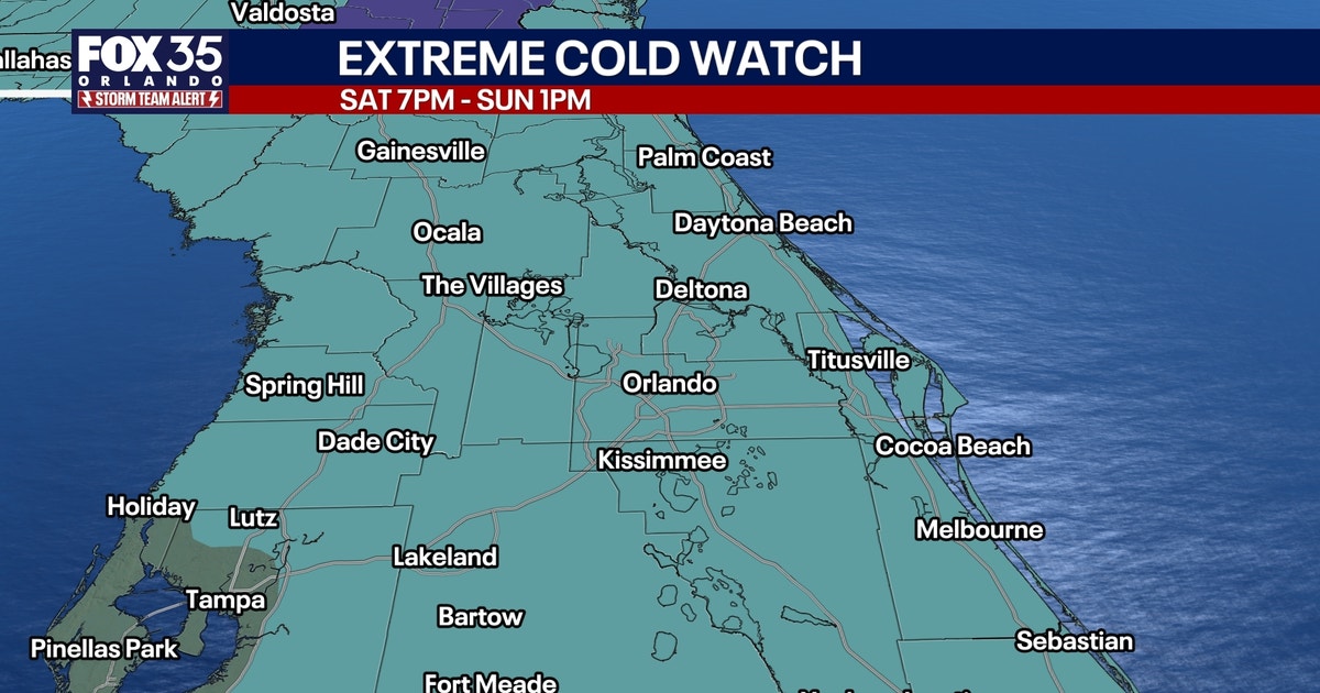 Rare 'Extreme Cold Watch' issued for all Central Florida ahead of ...