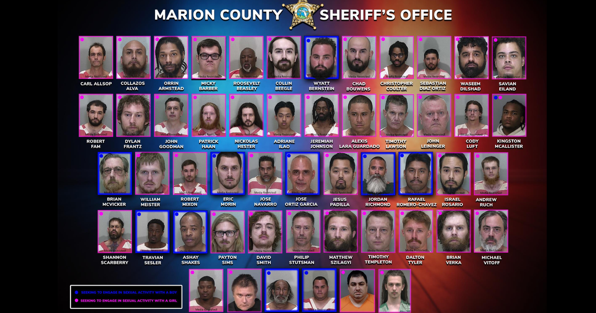 58 arrested in Marion County 5-day child predator sex sting, sheriff ...