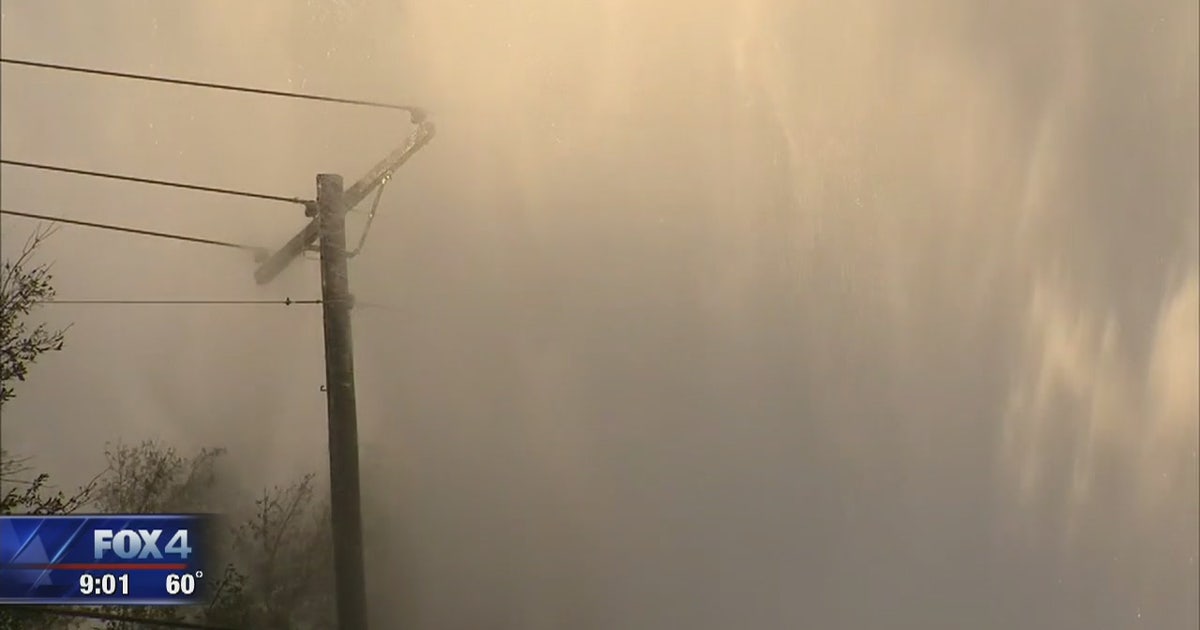 Water main break spews water for 6 hours in Irving | FOX 4 Dallas-Fort ...