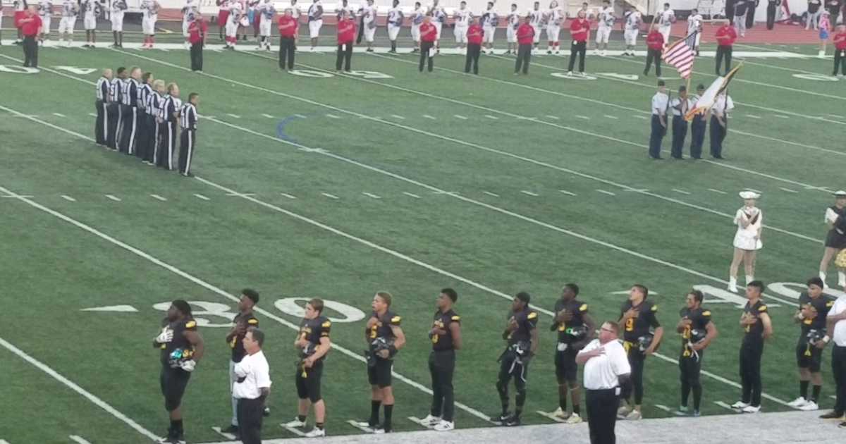 Week after protest, Garland players stand for national anthem | FOX 4 ...