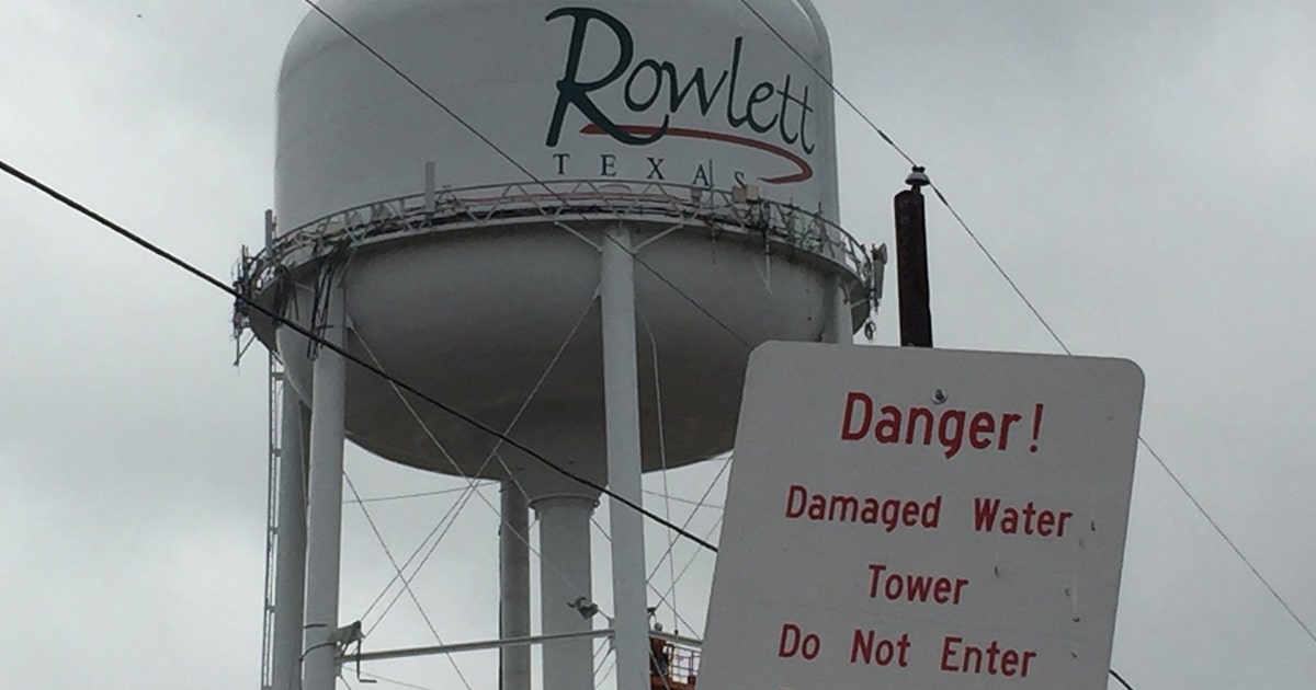Damaged Rowlett water tower torn down | FOX 4 Dallas-Fort Worth