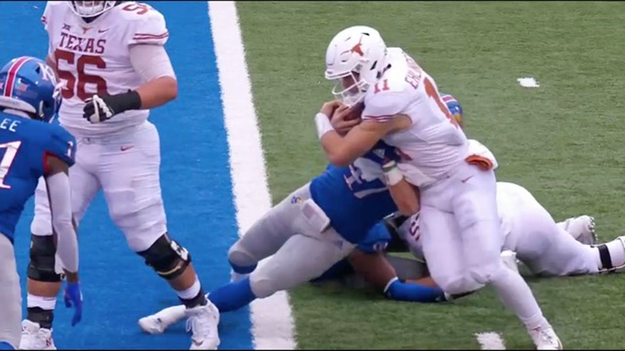 No. 11 Texas beats Kansas 24-17, heads to Big 12 title game