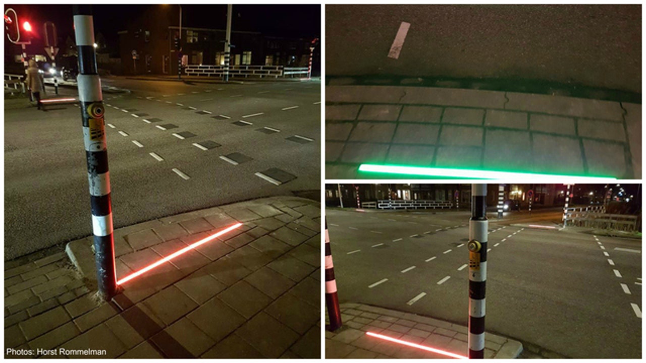 New traffic lights are visible even if you're slumped over your cell ...