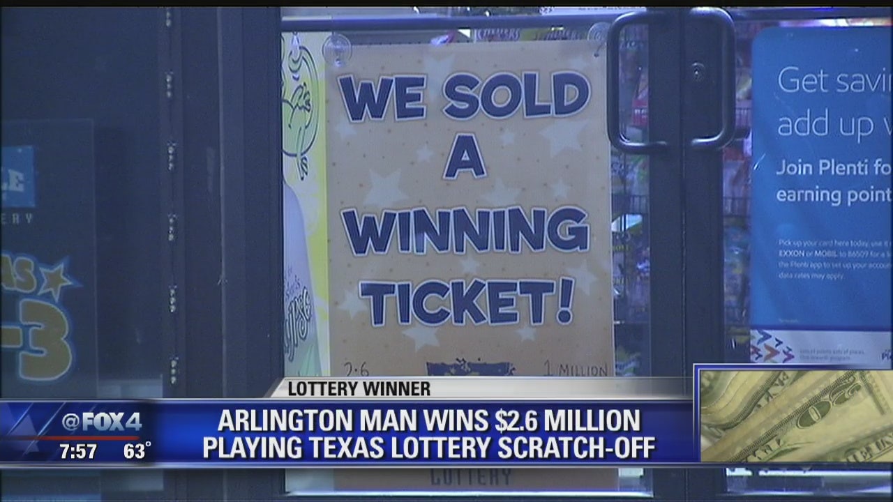 Arlington man wins $2.6 million on Texas Lottery scratch-off