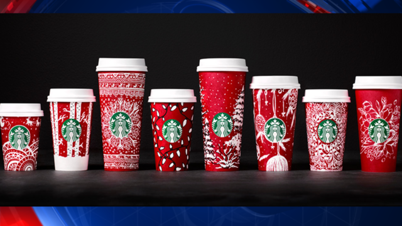 Snowflakes, Santa, reindeer back on Starbucks holiday cups | FOX 4 ...