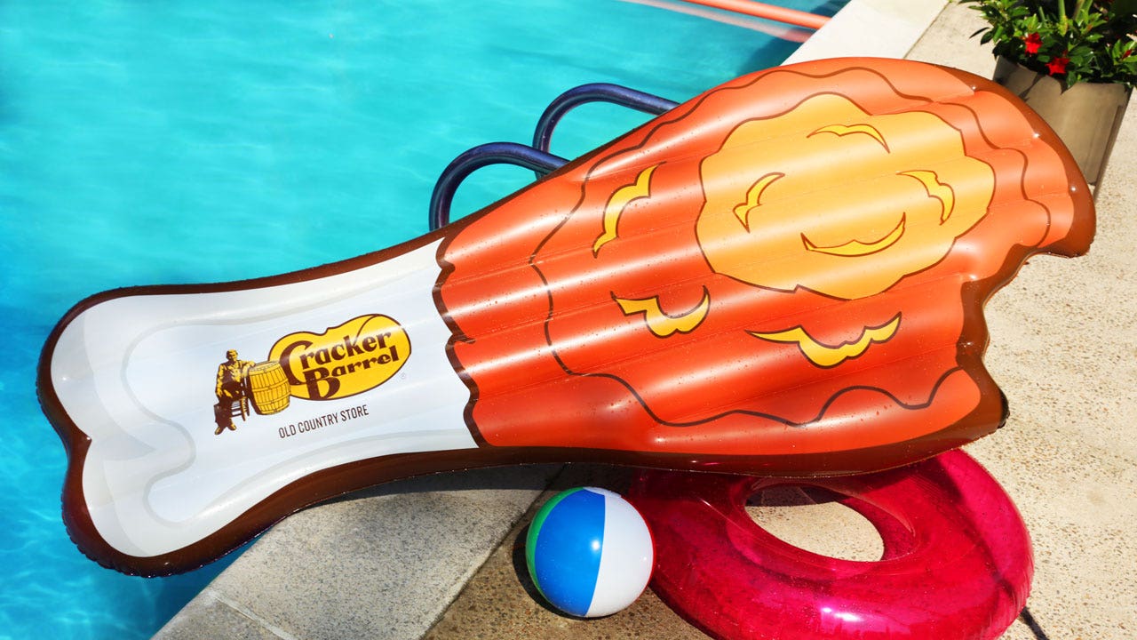 Cracker Barrel giving out drumstick pool floats to fried chicken-loving ...