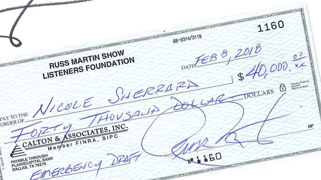 Russ Martin Show Listeners Foundation donates $40k to Richardson ...