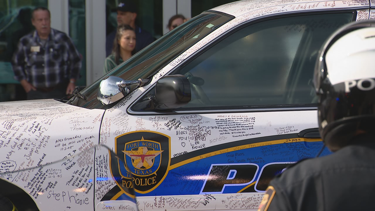 Memorial for fallen Forth Worth police officer returns to North Texas ...