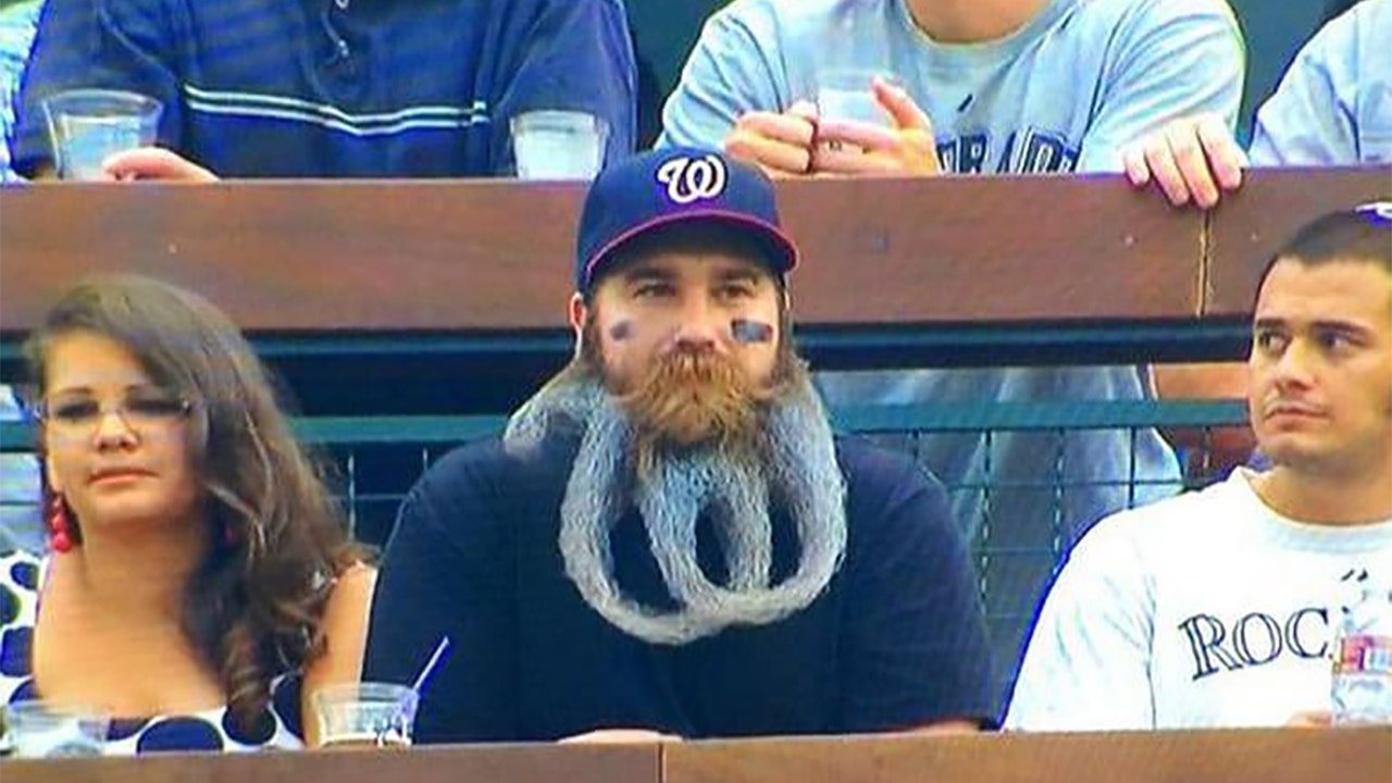 Washington Nationals super fan sports wild “W” beard in support of his ...